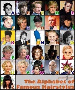 The Alphabet of Famous Hairstyles