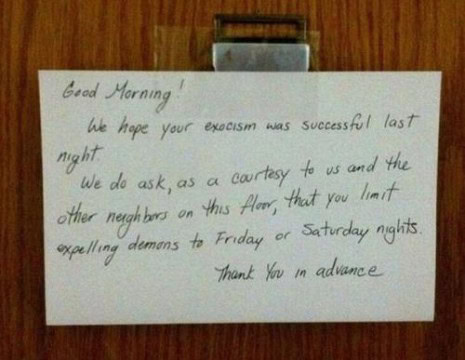 20 Angry Notes From Neighbors