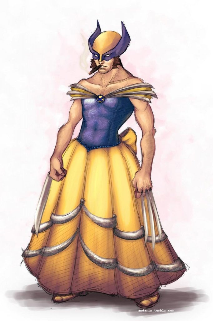 Wolverine Dressed as Disney Princesses (8 Pics)