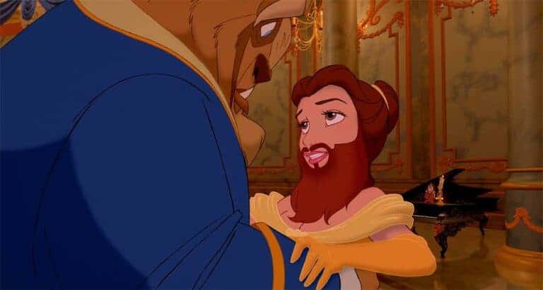 If Disney Princesses Had Beards (12 Pics)