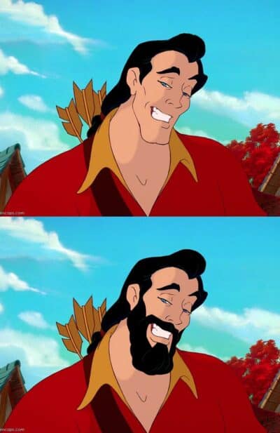 Male Disney Characters Imagined With and Without Beards