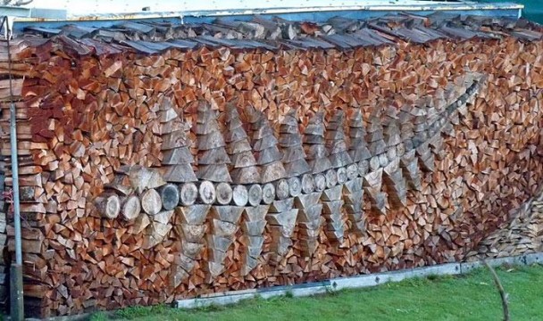 Artistic Log Piles (8 Pics)