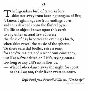 Pop Songs Rewritten as Sonnets (14 Pics)