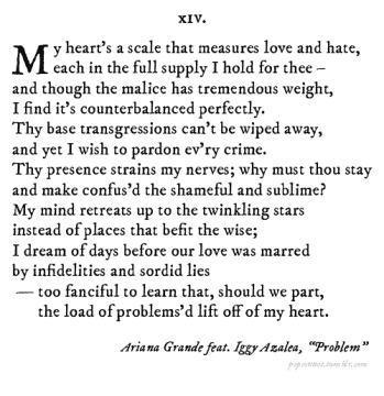 Pop Songs Rewritten as Sonnets (14 Pics)