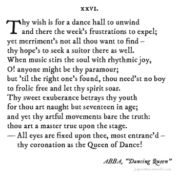 Pop Songs Rewritten as Sonnets (14 Pics)