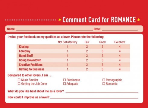 Comedian Creates Comment Cards for Personal Relationships