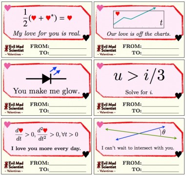 Nerdy Math and Science Valentines for the Geek You Love