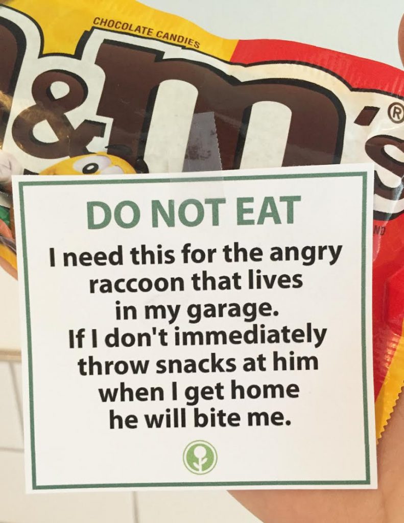 Funny 'Do Not Eat' Signs for the Office Breakroom