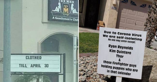 Funny Quarantine Signs Are A Great Way To Communicate With Distance