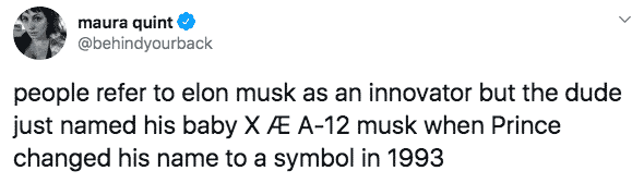 Elon Musk Grimes Baby Named X Æ A-12, Shocking No One