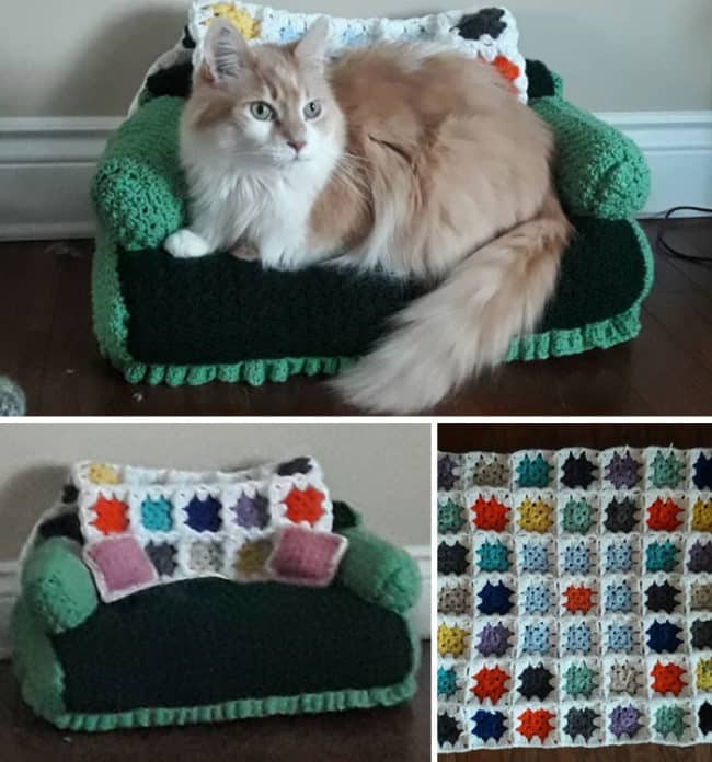 Tiny Crochet Cat Sofas Because We All Have That Kind Of Time