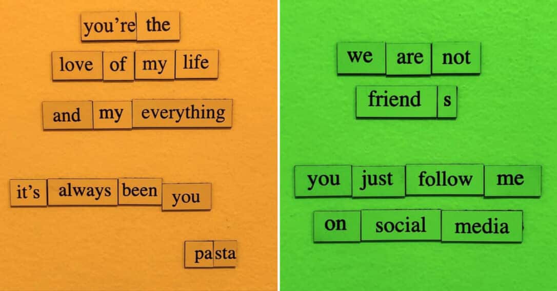 Fridge Poetry From The 'Depressing Fridge Poems' Instagram (25 Pics)