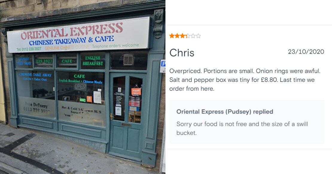 Chinese Takeaway Goes Viral For Owner's Savage Replies To Bad Customer ...