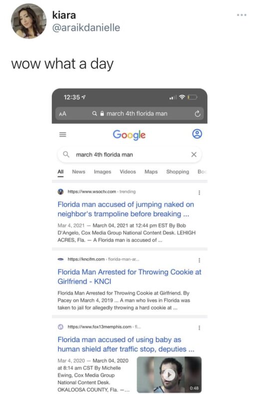 Viral Twitter Thread Has People Doing The "Florida Man Birthday ...