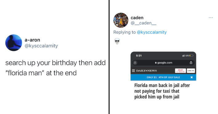 Viral Twitter Thread Has People Doing The "Florida Man Birthday ...