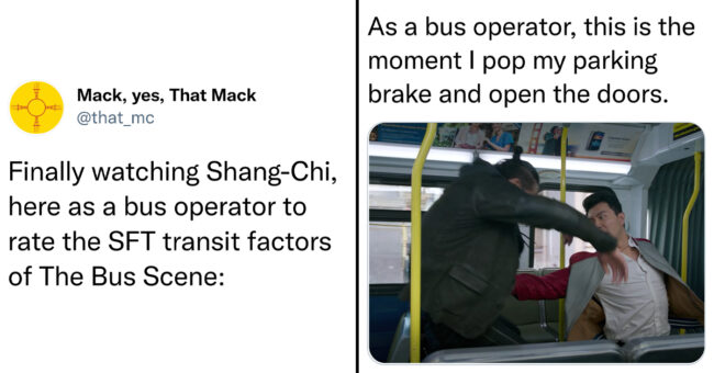 Bus Driver’s Hilarious Analysis Of Shang-Chi Bus Scene Goes Viral