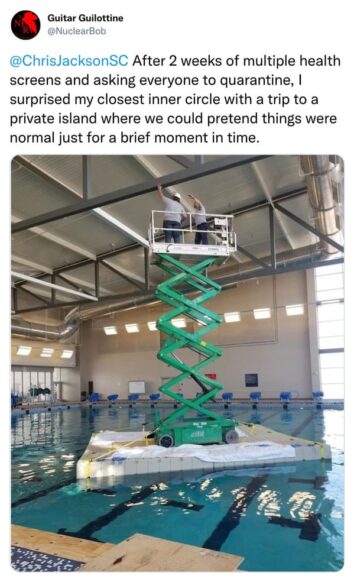 Twitter Hilariously Reacts To An OSHA Violating Swimming Pool Crane (22 ...