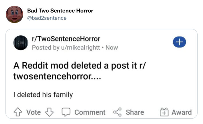 Twitter Account Shares Two Sentence Horror Stories So Bad, They're ...