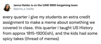 Professor Offers Extra Credit If Students Make Memes About What They ...