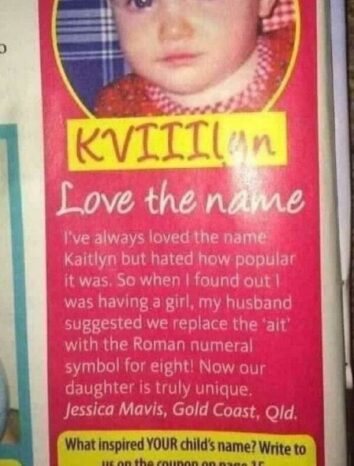 45 Funny "Unique" Baby Names Getting Roasted By This Reddit Group ...