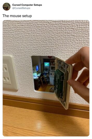 Twitter Account Shares Images Of Cursed Computer Setups (25 Pics)