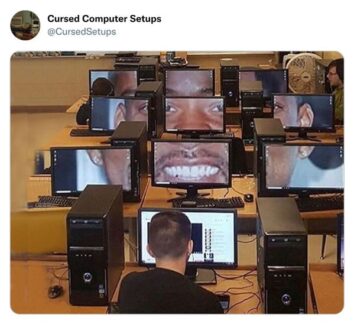Twitter Account Shares Images Of Cursed Computer Setups (25 Pics) Twitter Account Shares Images Of Cursed Computer Setups (25 Pics)