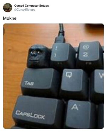 Twitter Account Shares Images Of Cursed Computer Setups (25 Pics)