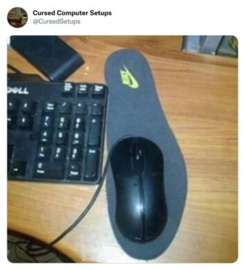 Twitter Account Shares Images Of Cursed Computer Setups (25 Pics)