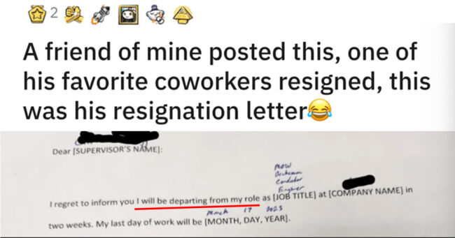 Coworker's Genius Resignation Letter Goes Viral In Inspirational Thread