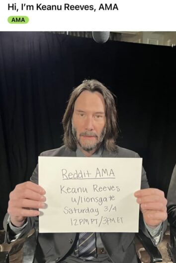 Keanu Reeves' Reddit AMA Charms The Internet With His Wholesome ...