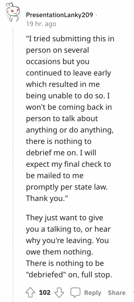 'Quit My Job Suddenly Via Email' — Boss Insist On Having Face-To-Face ...