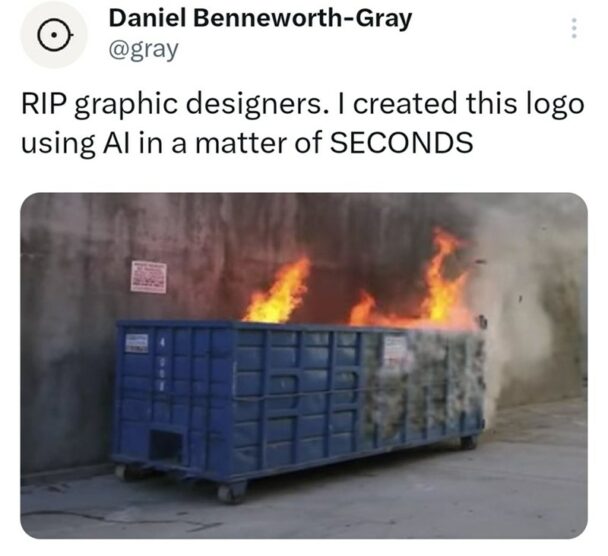 "RIP Graphic Designers" Meme Roasts Awful Logos Being Created By AI ...