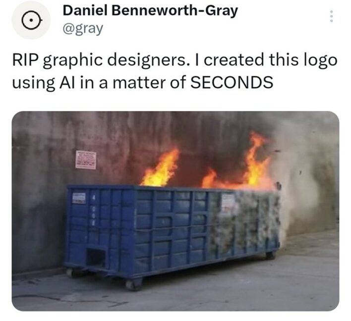 "RIP Graphic Designers" Meme Roasts Awful Logos Being Created By AI ...