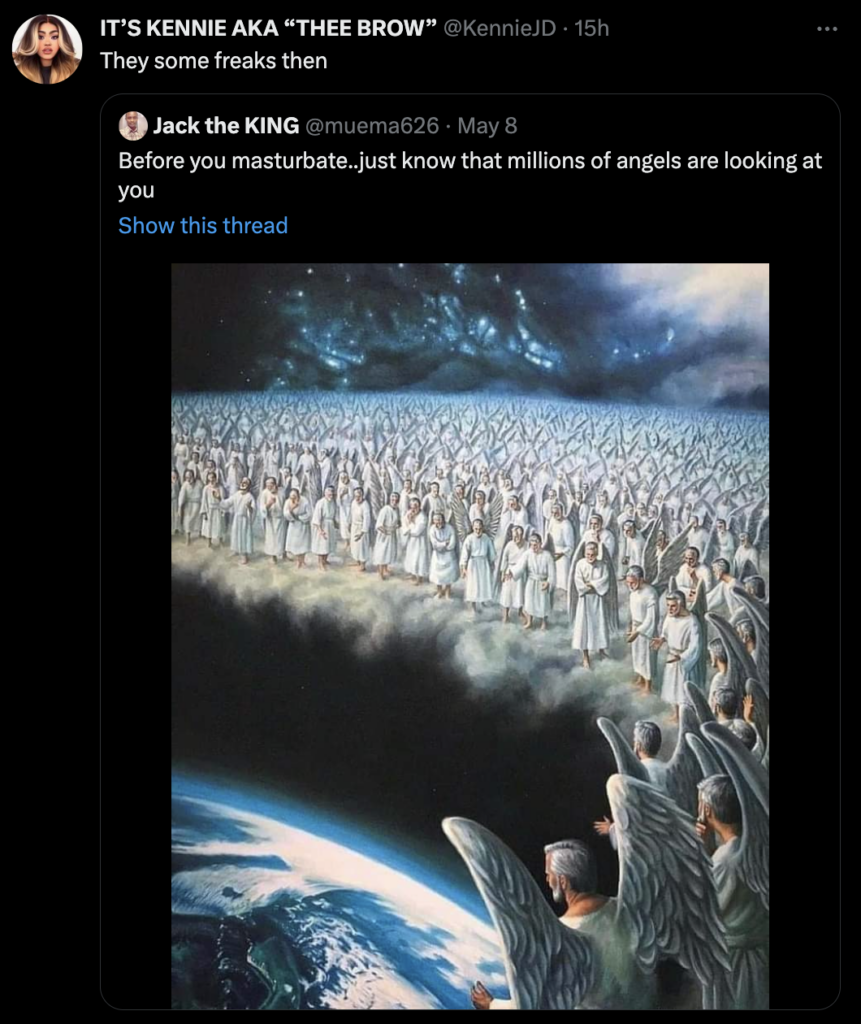 Religious Tweet About Angels 'Watching' Us Misses Its Intended Audience ...