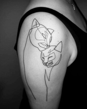 Artist Creates Mesmerizing Tattoos By Using Just One Continuous Line ...