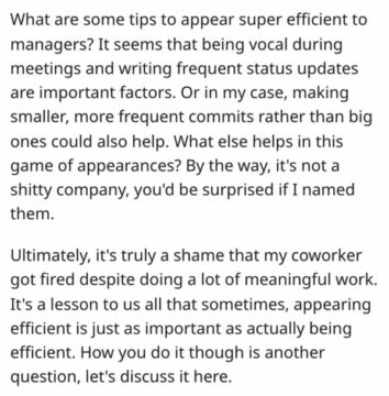 Productive Yet Quiet Programmer Fired For "Underperformance" Despite ...