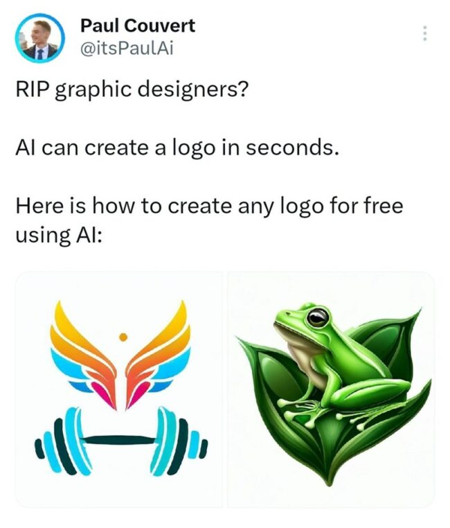 "RIP Graphic Designers" Meme Roasts Awful Logos Being Created By AI ...