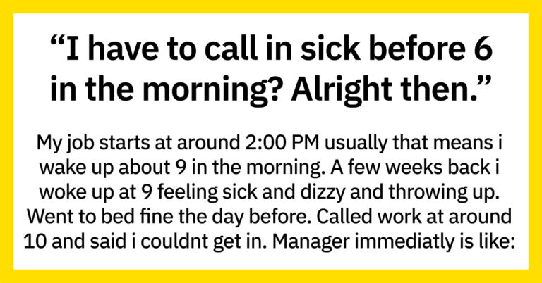 Boss's Demand For Employees To Call Out Sick Before 6AM Backfires
