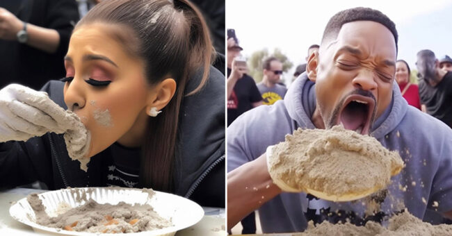 AI-Generated Celebrity Concrete Eating Contest Captivates With ...