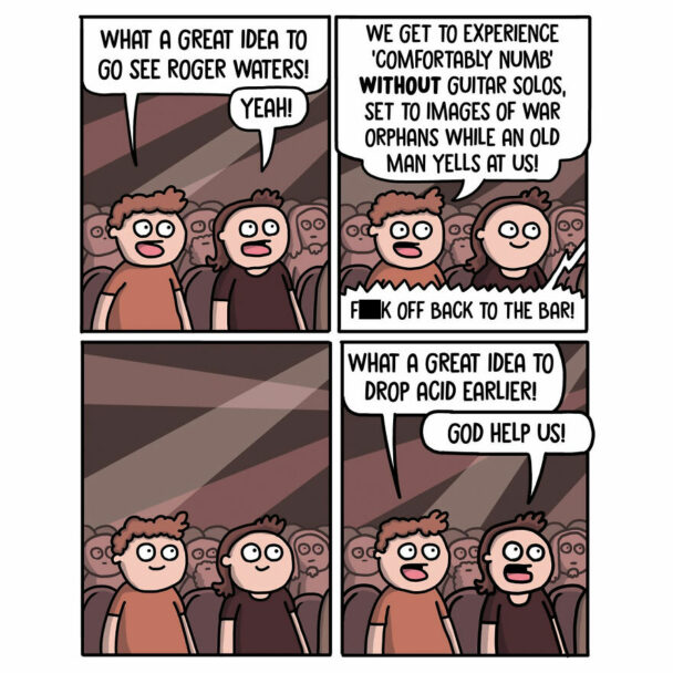 40 Funny Comics With A Darkly Humorous Twist Ending From "Whoops Comics"