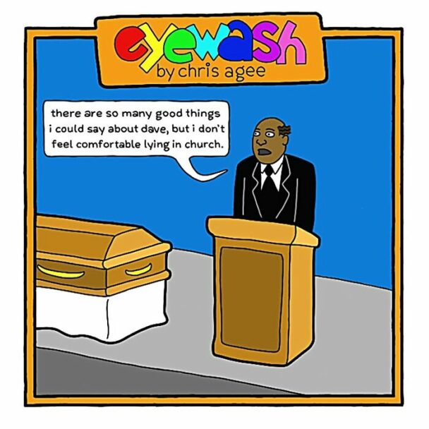 55 Funny And (Mostly) Wholesome One-Panel Comics From "Eyewash" Cartoonist Chris Agee