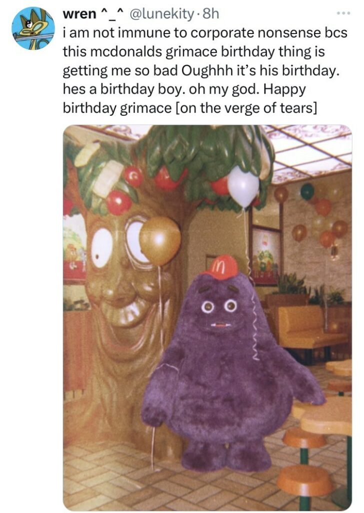 McDonald's Says Grimace's Birthday Month Is Over, But The Funny Grimace ...