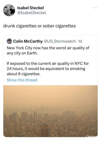 35 Best Memes And Tweets About The Unprecedented Wildfire Smoke ...