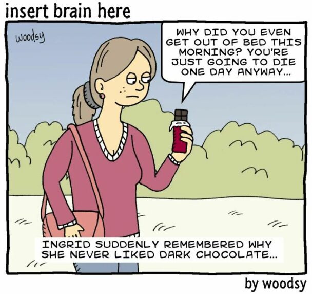 40 Absurd Humor Single Panel Comics From The "Insert Brain Here" Strip By Paul Woods