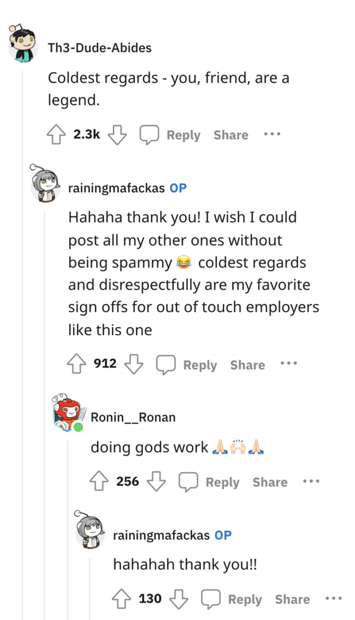 'Coldest Regards' — Job Applicant's Hilariously Passive-Aggressive ...