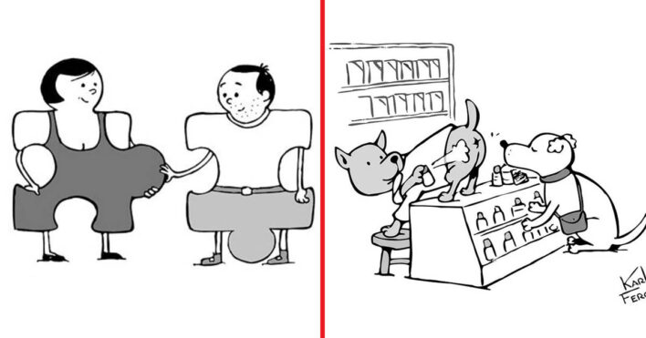 45+ Absurd Minimalist Comics Without Any Words By Humor Artist Karlo Ferdon