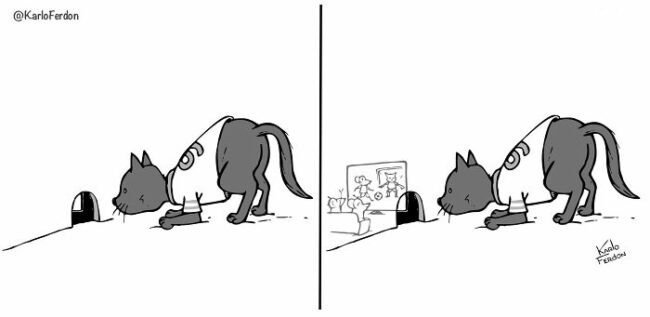 45+ Absurd Minimalist Comics Without Any Words By Humor Artist Karlo Ferdon