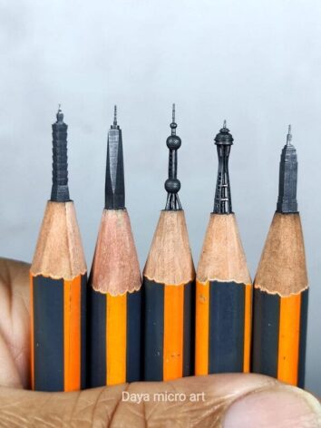 25 Tiny Masterpieces Of Pencil Tip Art From Micro Artist Daya