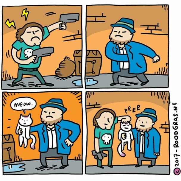 40 Hilarious Wordless Cat Comics Purrfectly Portraying Their ...