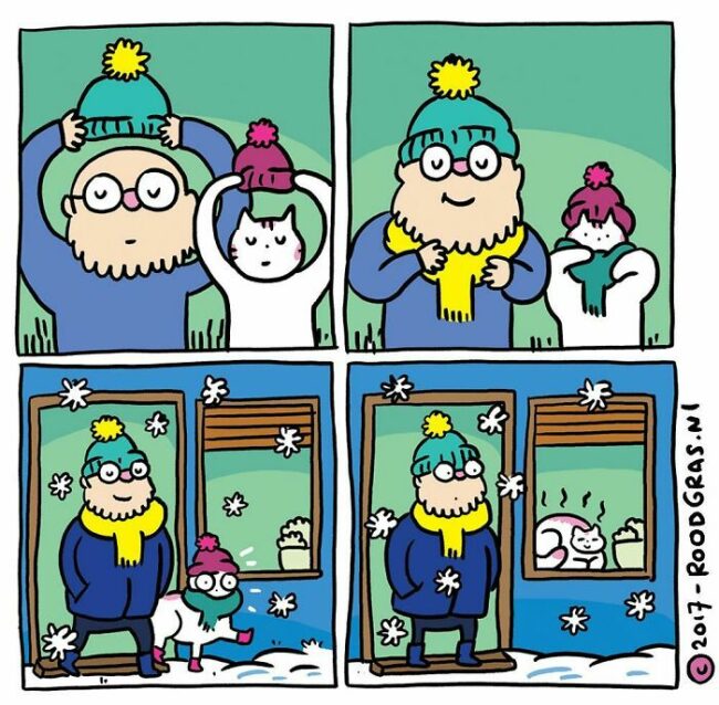 40 Hilarious Wordless Cat Comics Purrfectly Portraying Their ...